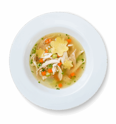 Fun Shaped Chicken Noodle Soup - Sanderson Farms